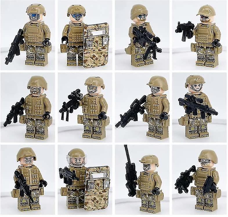 12pcs Military Figures Set, Camouflage Special Forces Figures, Mini ...