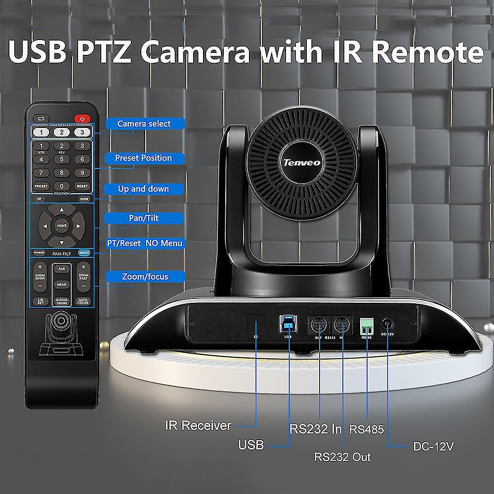 Tenveo Conference Room Camera 3x Optical Zoom Full Hd 1080p Usb Ptz ...
