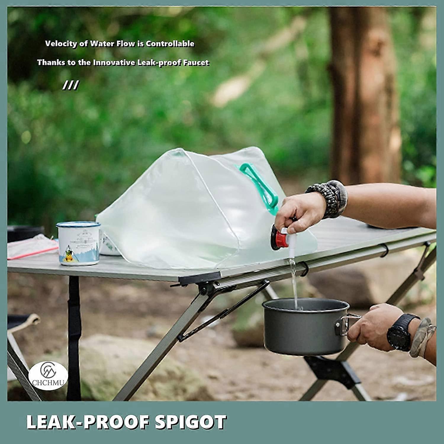 Collapsible Water Container Foldable Water Storage Bag with Spigot, 20 ...