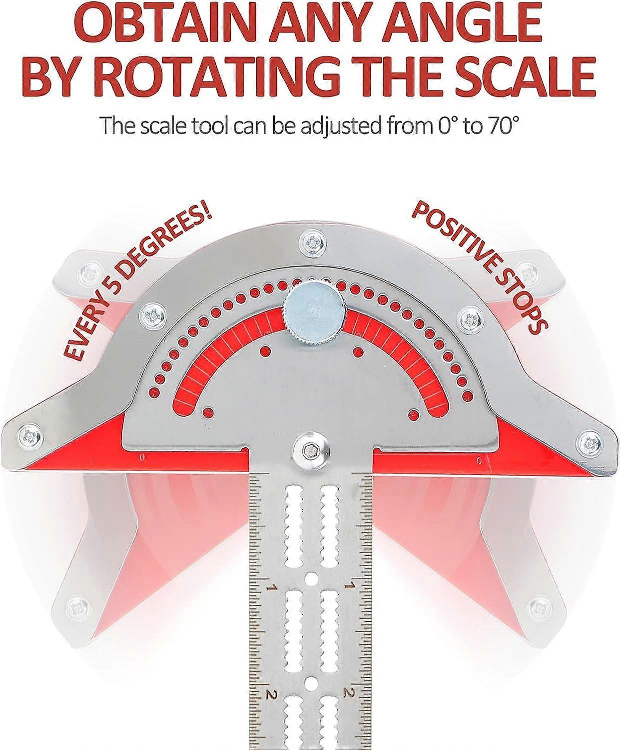 Woodworkers Edge Rule 0-70 Adjustable Protractor Stainless Steel ...