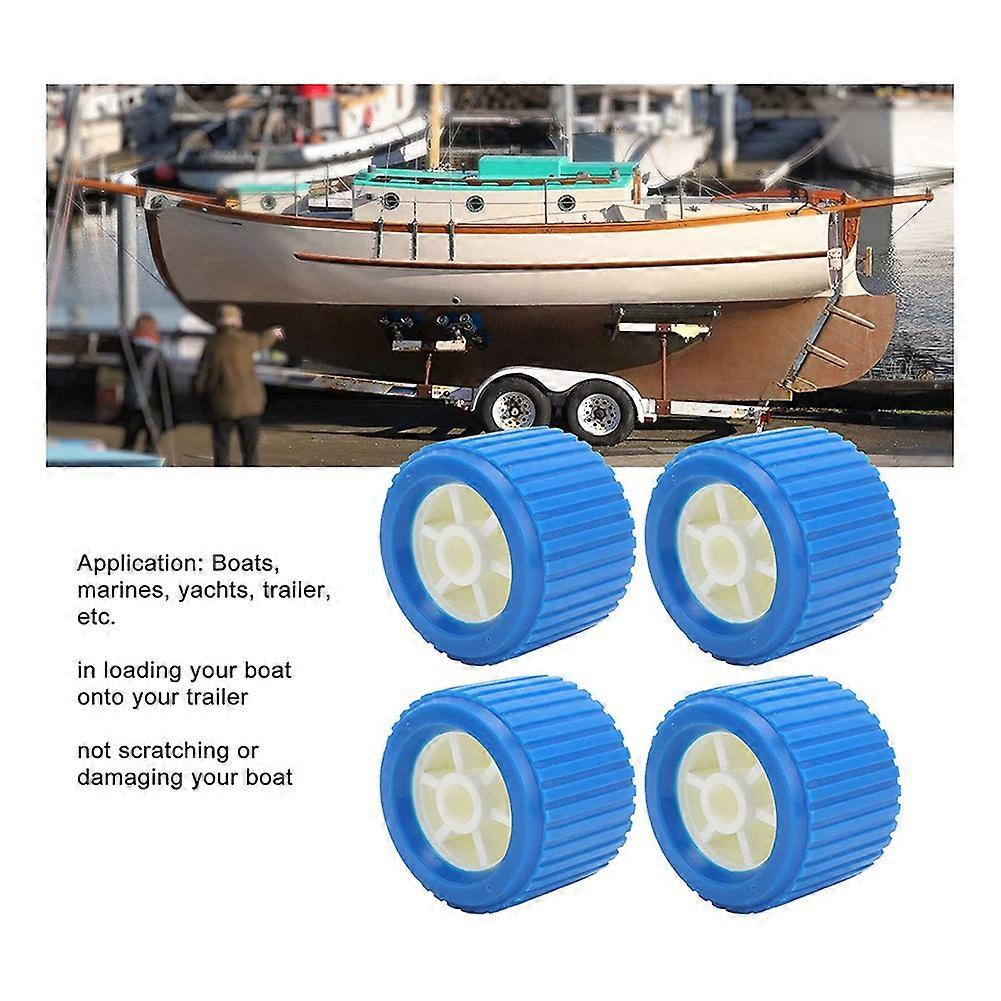 4PCS Boat Trailer Ribbed Wobble Rollers, Trailer Roller Boat Ramp ...