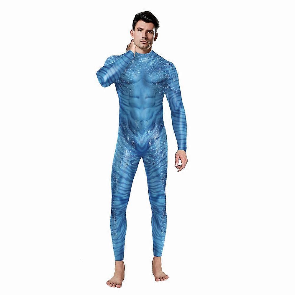 Movie Avatar The Way Of Water Alien Cosplay 3d Jumpsuit Women Men ...
