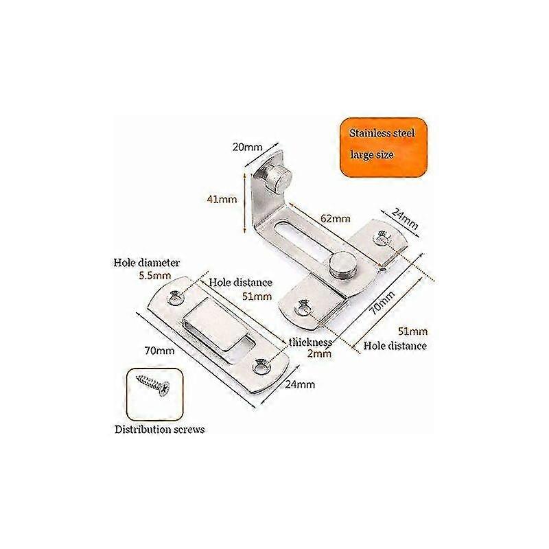 90 Degree Right Angle Door Lock, Buckle Latch Lock Cam Lock for Door ...