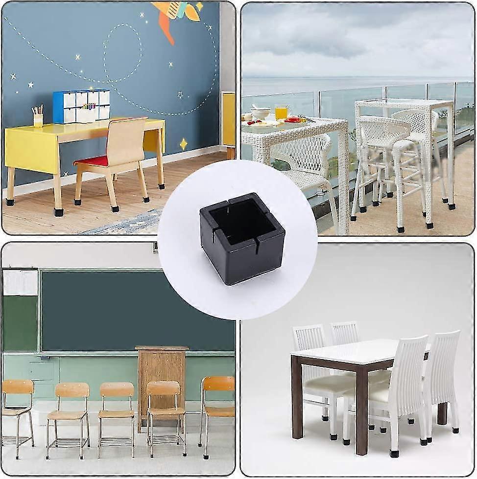 Square Chair Leg Protector 49-55mm Pvc Table And Chair Leg Protectors ...