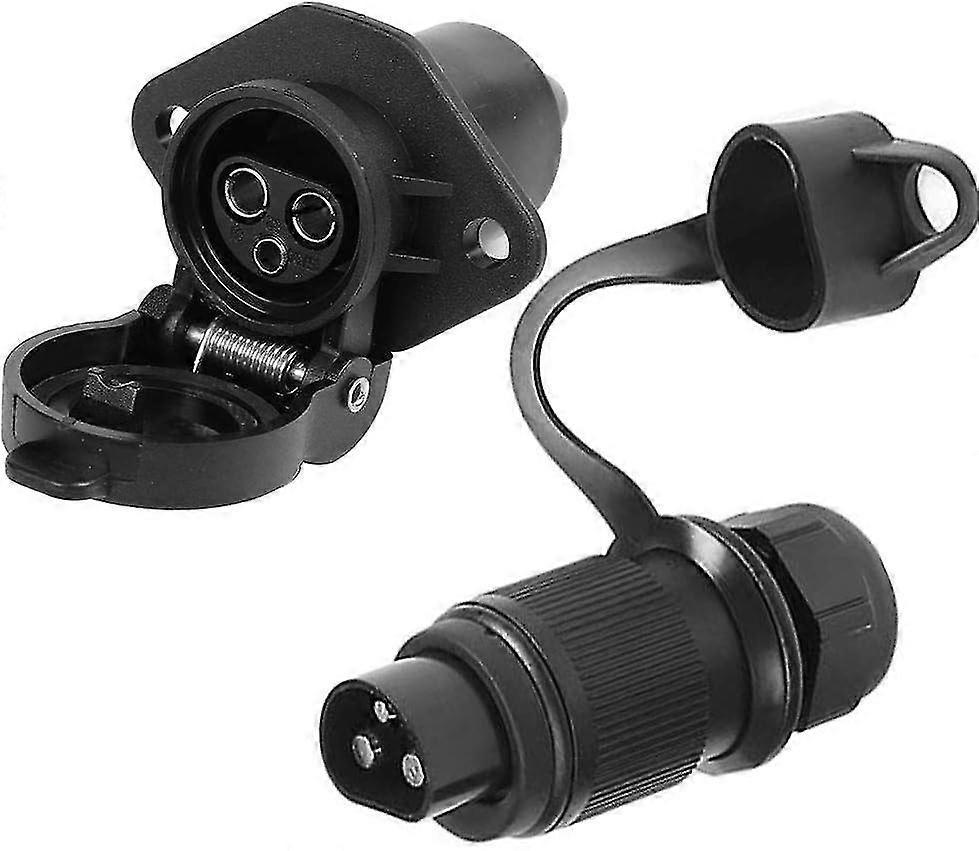 12 V 3-poliger Anhängerstecker-Stecker-Adapter für Wohnmobil-Wohnwagen ...