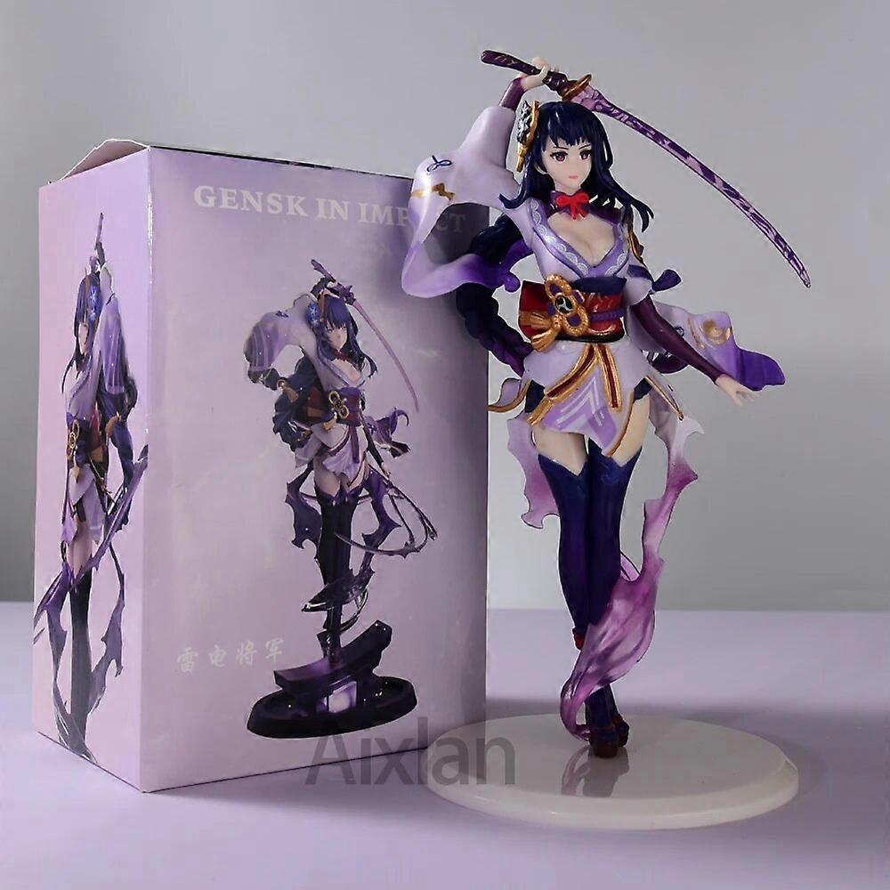 23CM Raiden Shogun Figure Hu Tao Klee Anime Action Figure Venti Qiqi ...