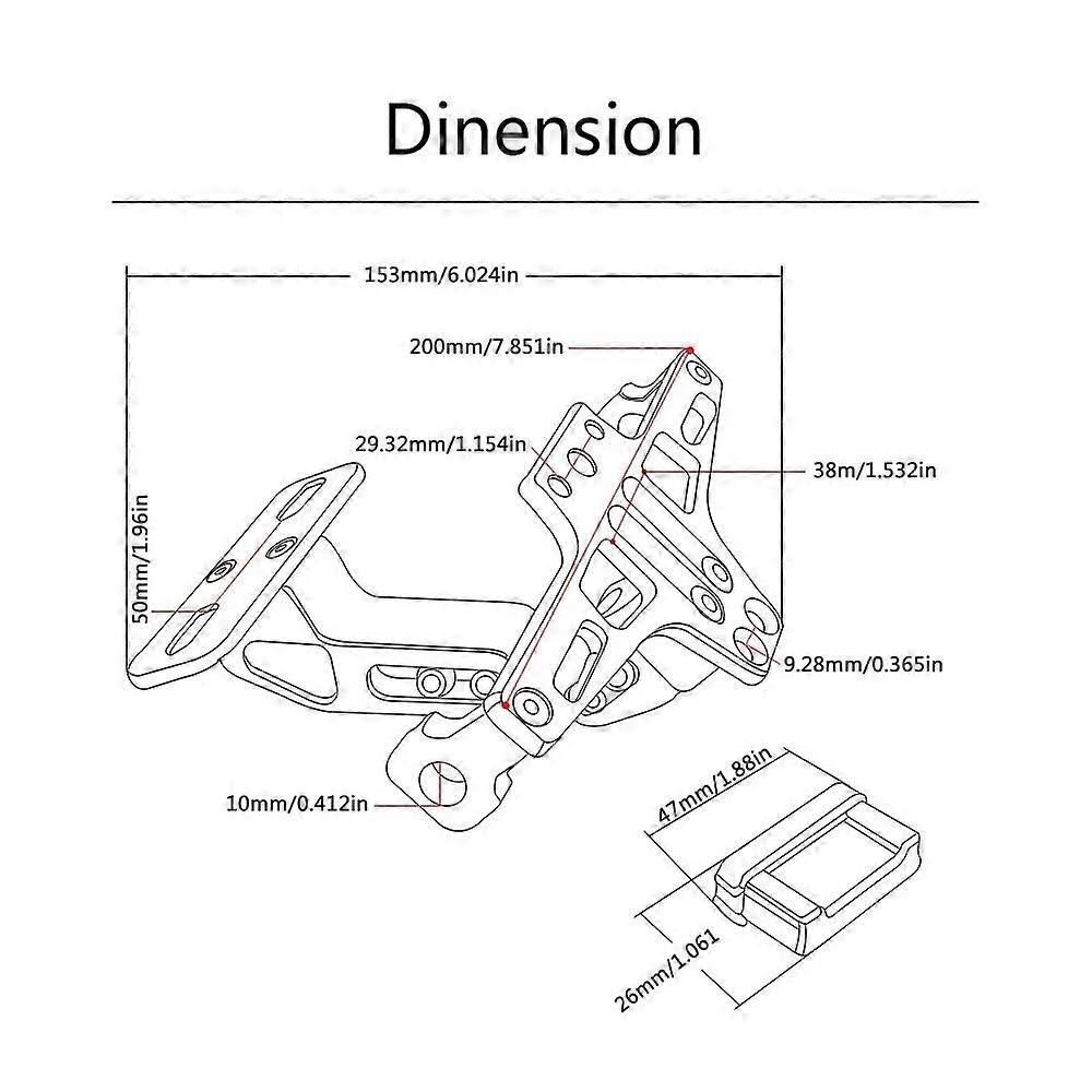For Yamaha WR125X WR125 X WR 125X 2012 2013 2014-2016 License Plate ...