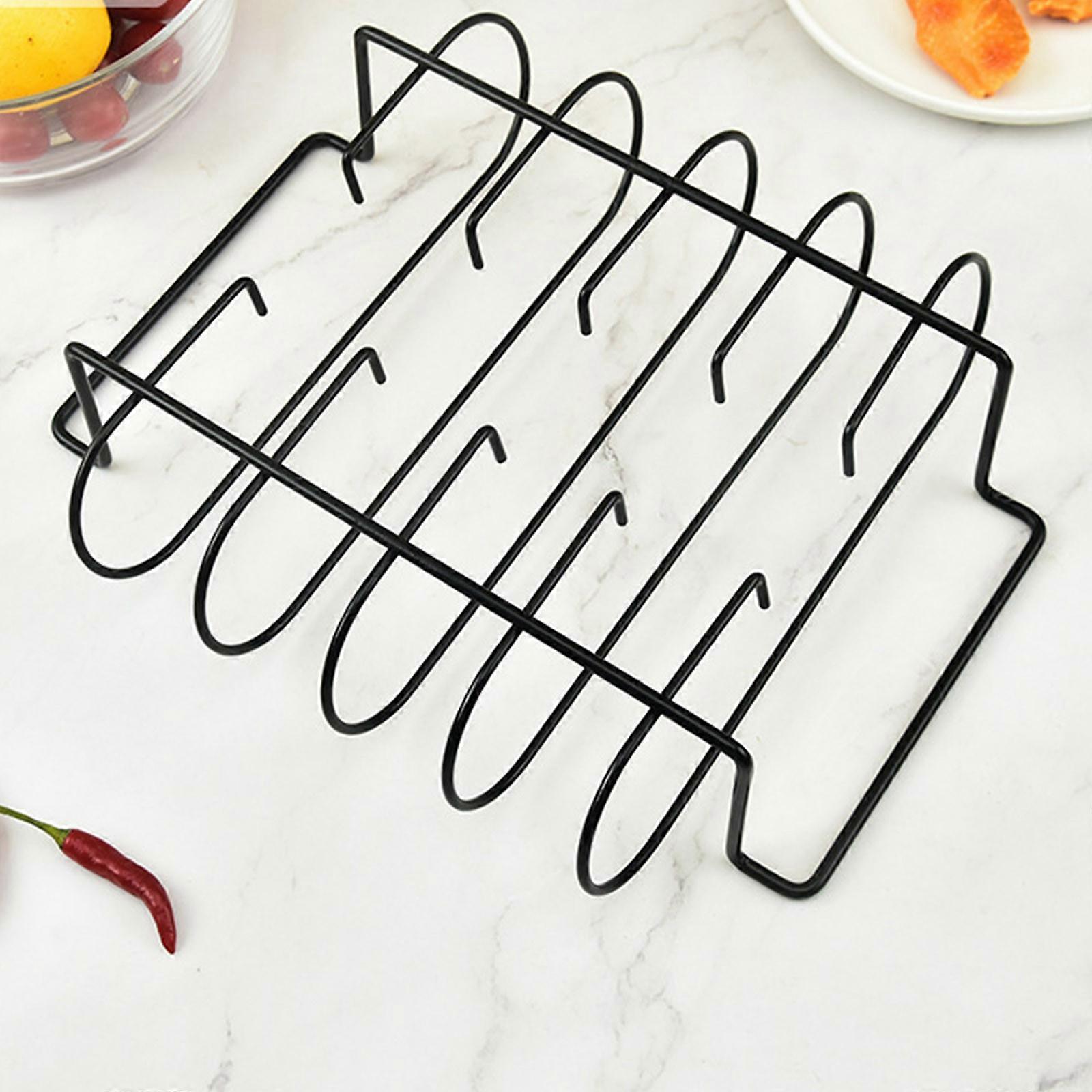 Spareribs Grill Rib Rack For Gas Smoker Charcoal Grill Hold 5 Racks ...