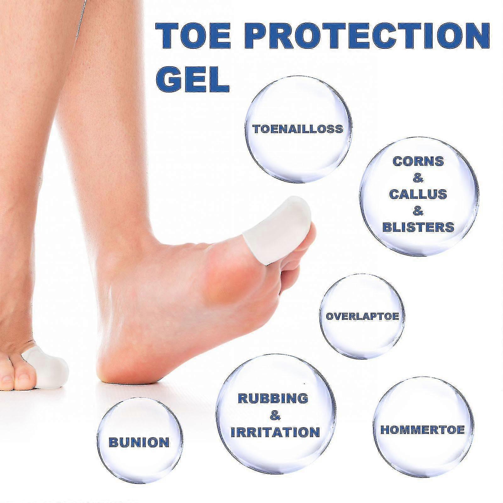 Gel Toe Caps - 6 Pieces - Big Toe Guards For Protection Of Ingrown ...
