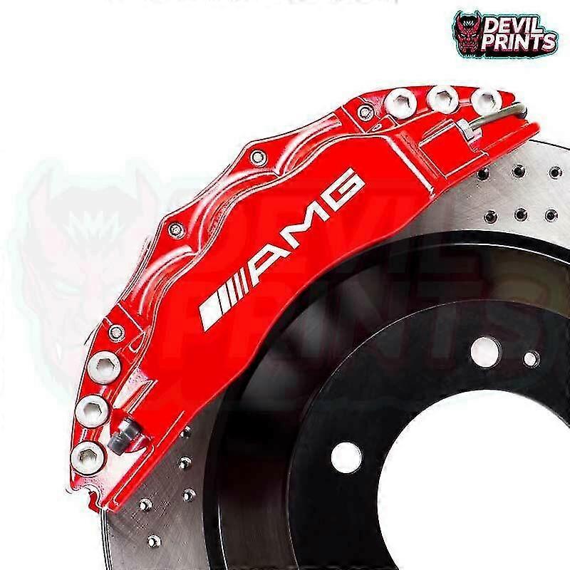 Set of 6 x amg decals brake caliper vinyl stickers graphics mercedes sport - white | Fruugo UK