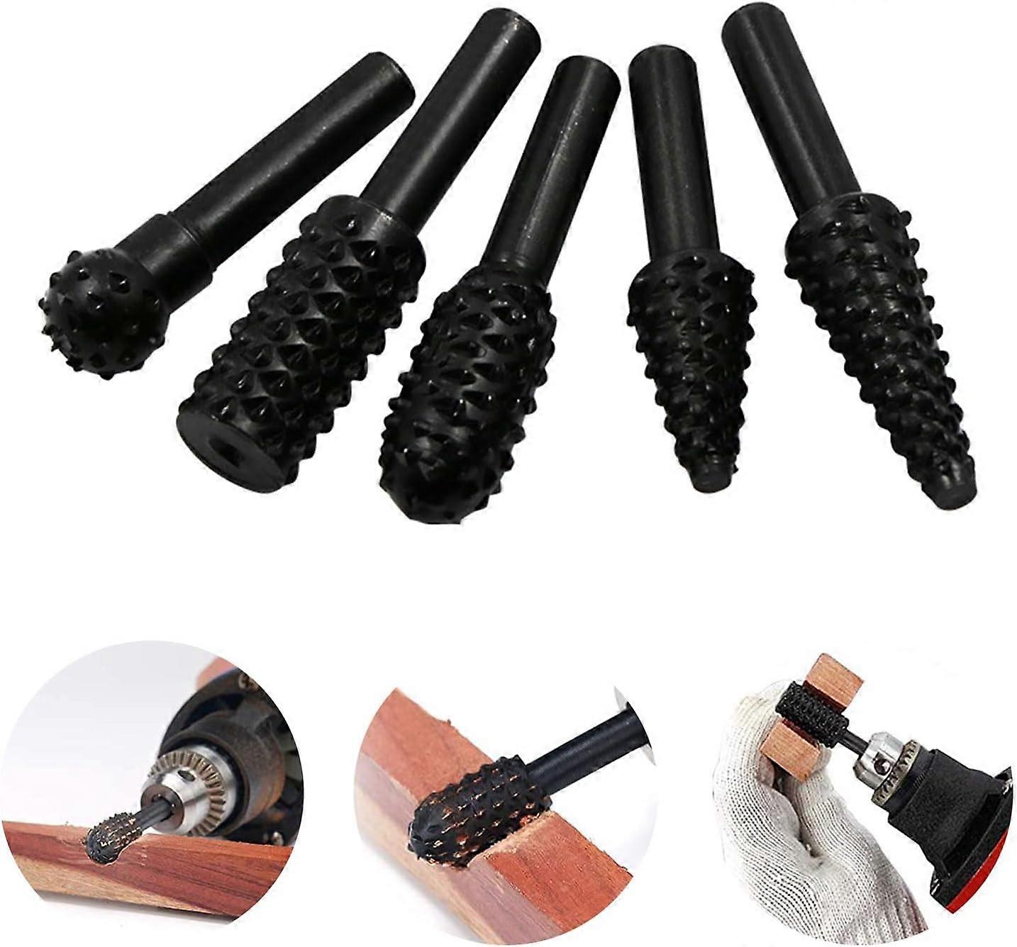 5 Pieces Rotary Burr Rotary Burr Set Chisel-Shaped Rotary Rasp Burrs ...