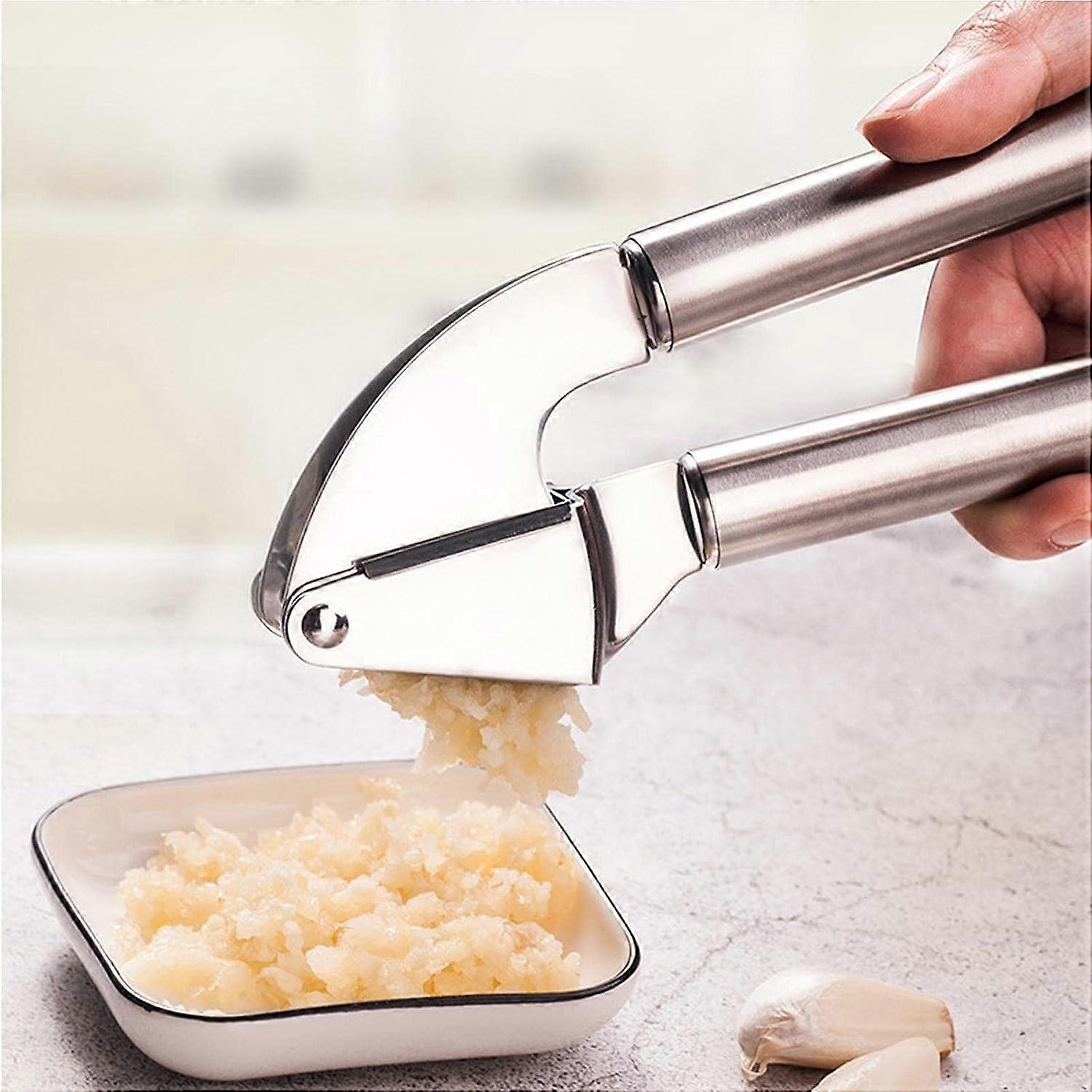 Garlic Mincer,Handheld Garlic Squeezer Stainless Steel - Vegetable ...