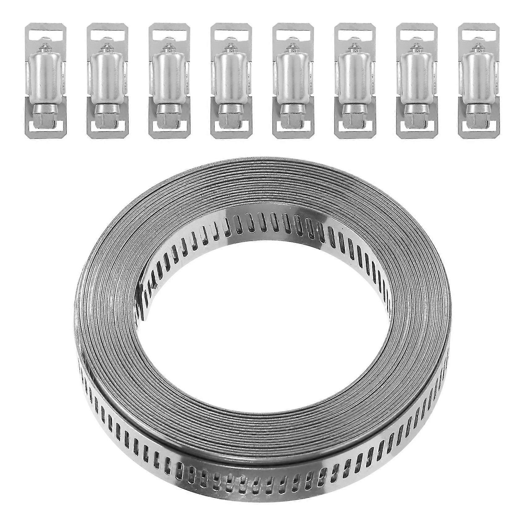 304 Stainless Steel Worm Clamp Hose Clamp Strap With Fasteners ...