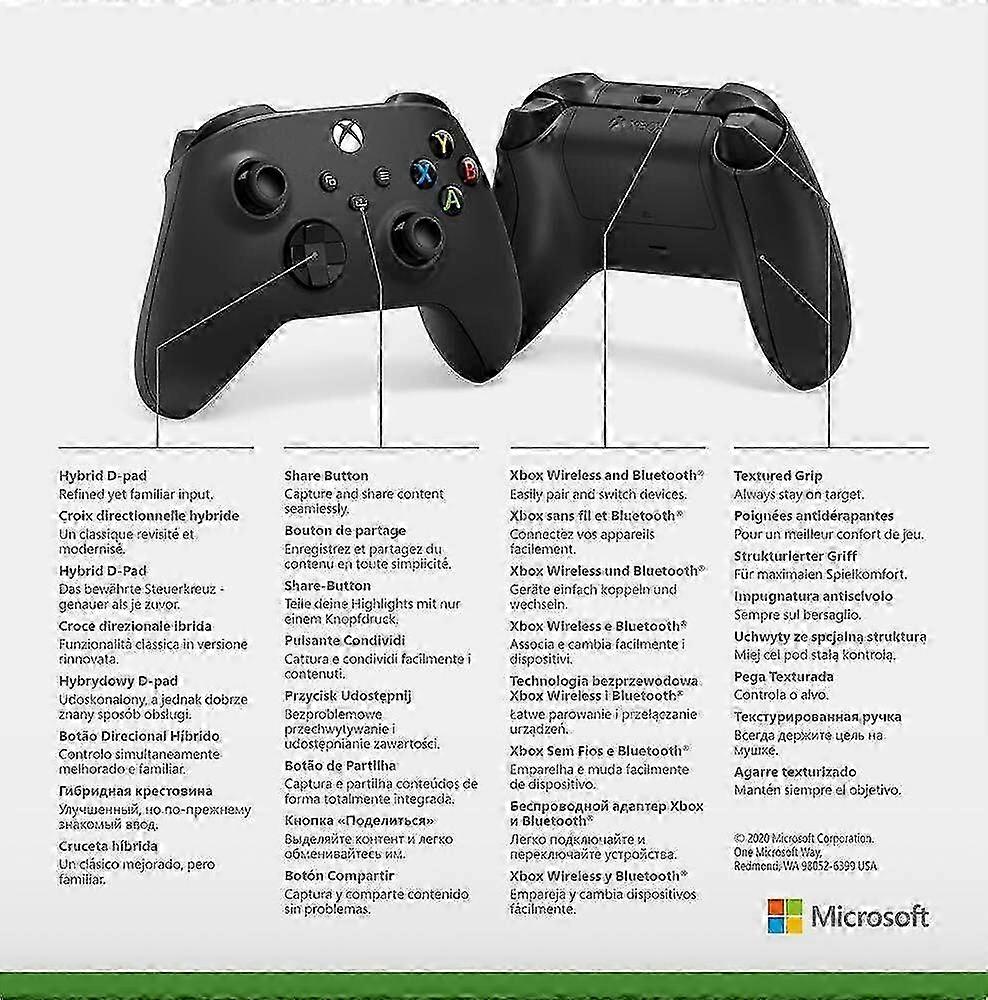 Xbox Wireless Controller Xbox One & Xbox Compatible - Carbon Black ...
