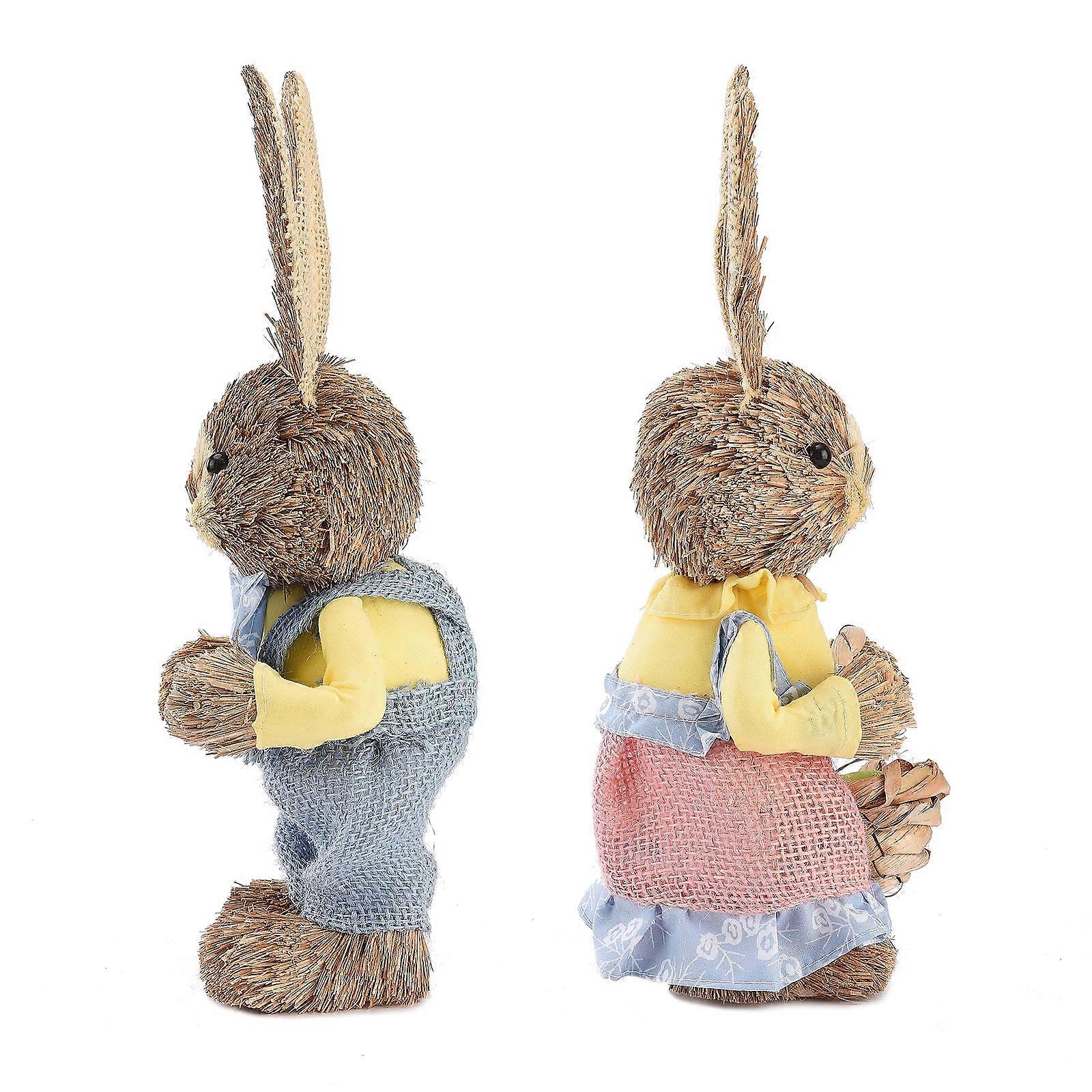 Standing Bunny Figurine 2pcs Multicolor Party Supplies Outdoor Shooting ...