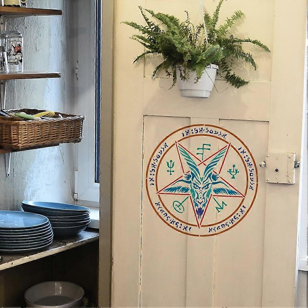 Sigil or Seal of Baphomet Stencil for Painting 11.8x11.8 inch Reusable ...