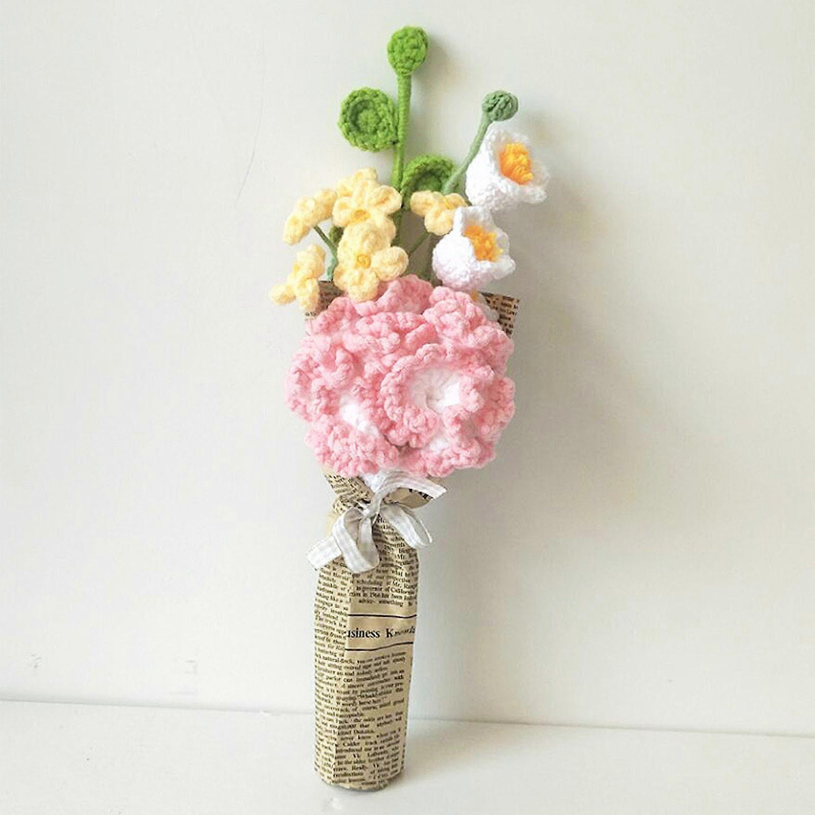 Handmades Knitted Flowers Knitted Flowers Accompanying Gifts Woolen ...
