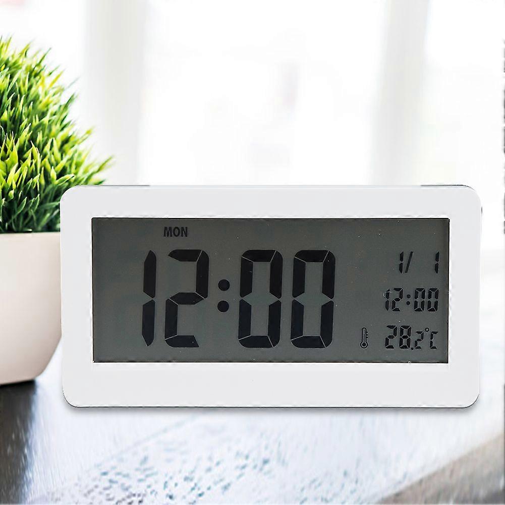 Digital Alarm Clock LCD Display Bedside Clocks with Day Date ...