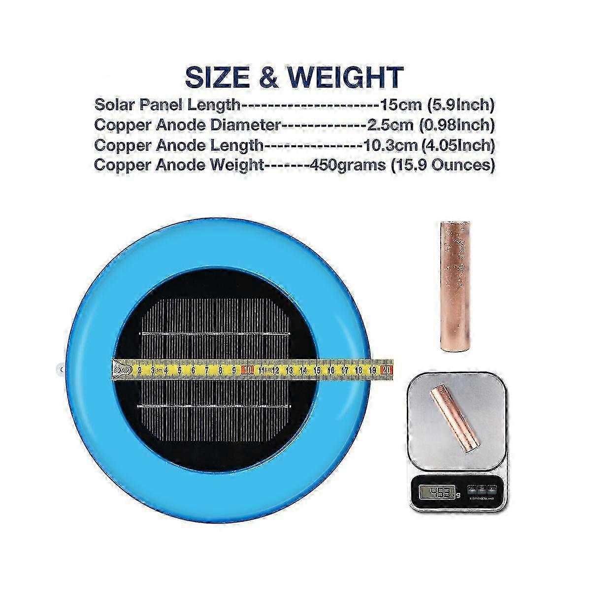 Solar Pool Purifier with Copper & Silver Ions - Algae Resistance, Lower ...