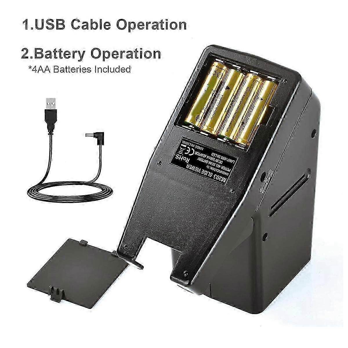 35mm Slide Viewer, 3X Magnification, USB Powered/Battery Operation-for ...