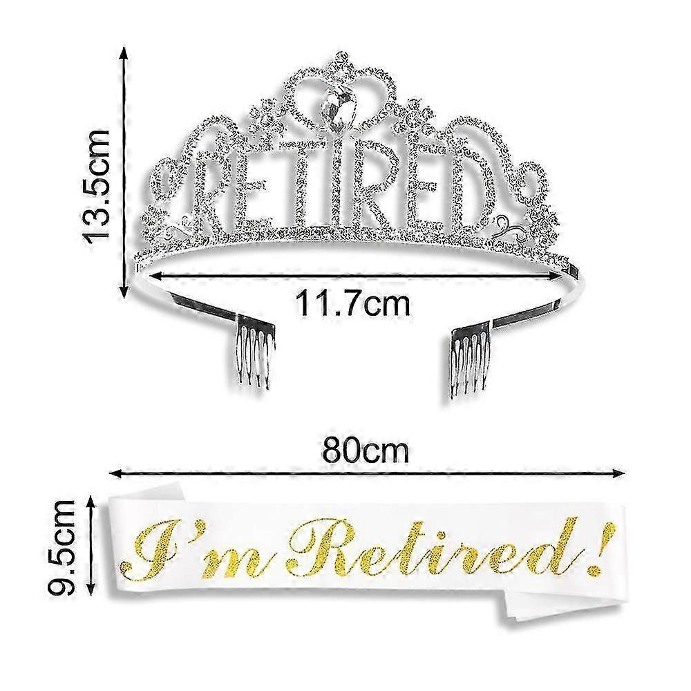 Retirement Decorations Party Sash And Crown For Women Set, Christmas ...