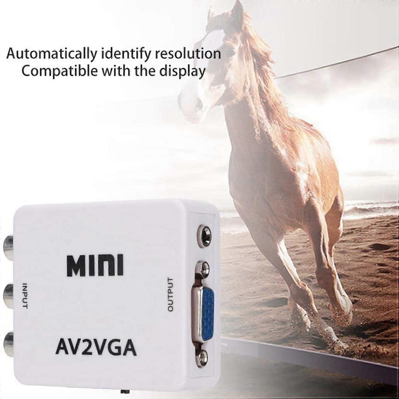 AV (RCA) to VGA Audio Video Converter,Support Resolution 1080P /720P ...
