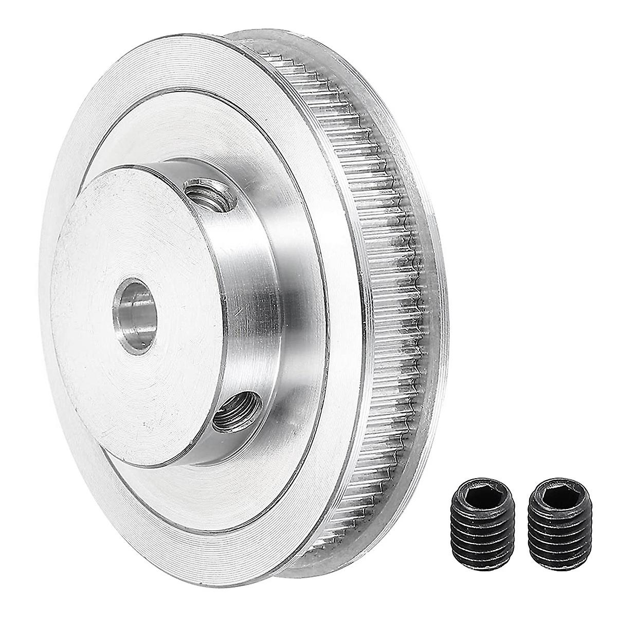 80 Teeth 8mm Bore Timing Pulley, Aluminium Synchronous Wheel Silver ...