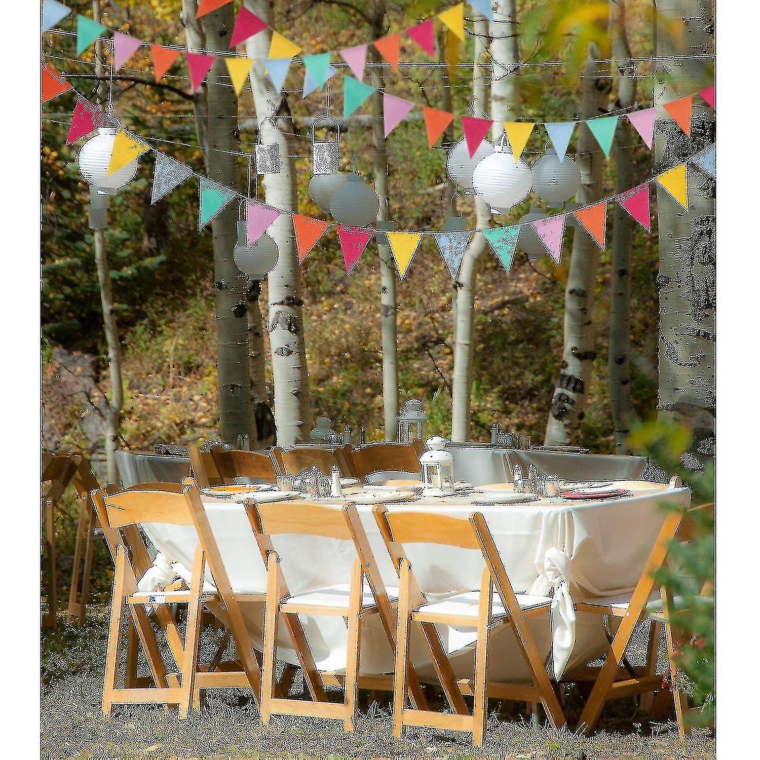 50m Multicolor Wimpel, Stoff Wimpel Girlande, Dreieck Banner, Banner ...