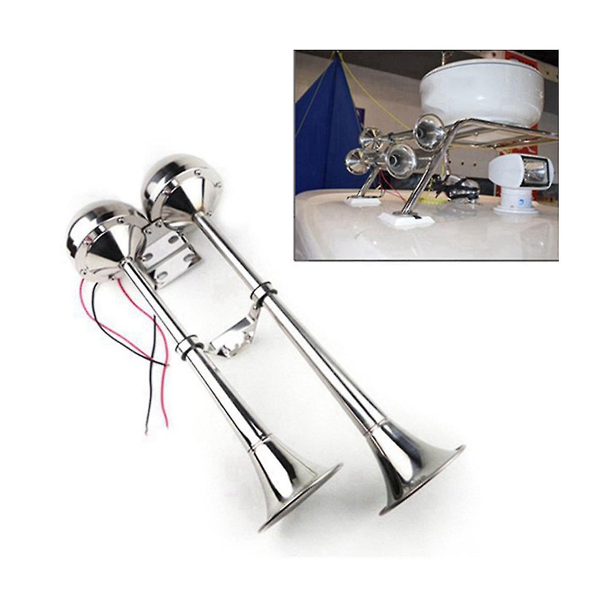 Marine Dual Horn Horn Marine Stainless Steel Electric Horn 18-1/2 Inch ...