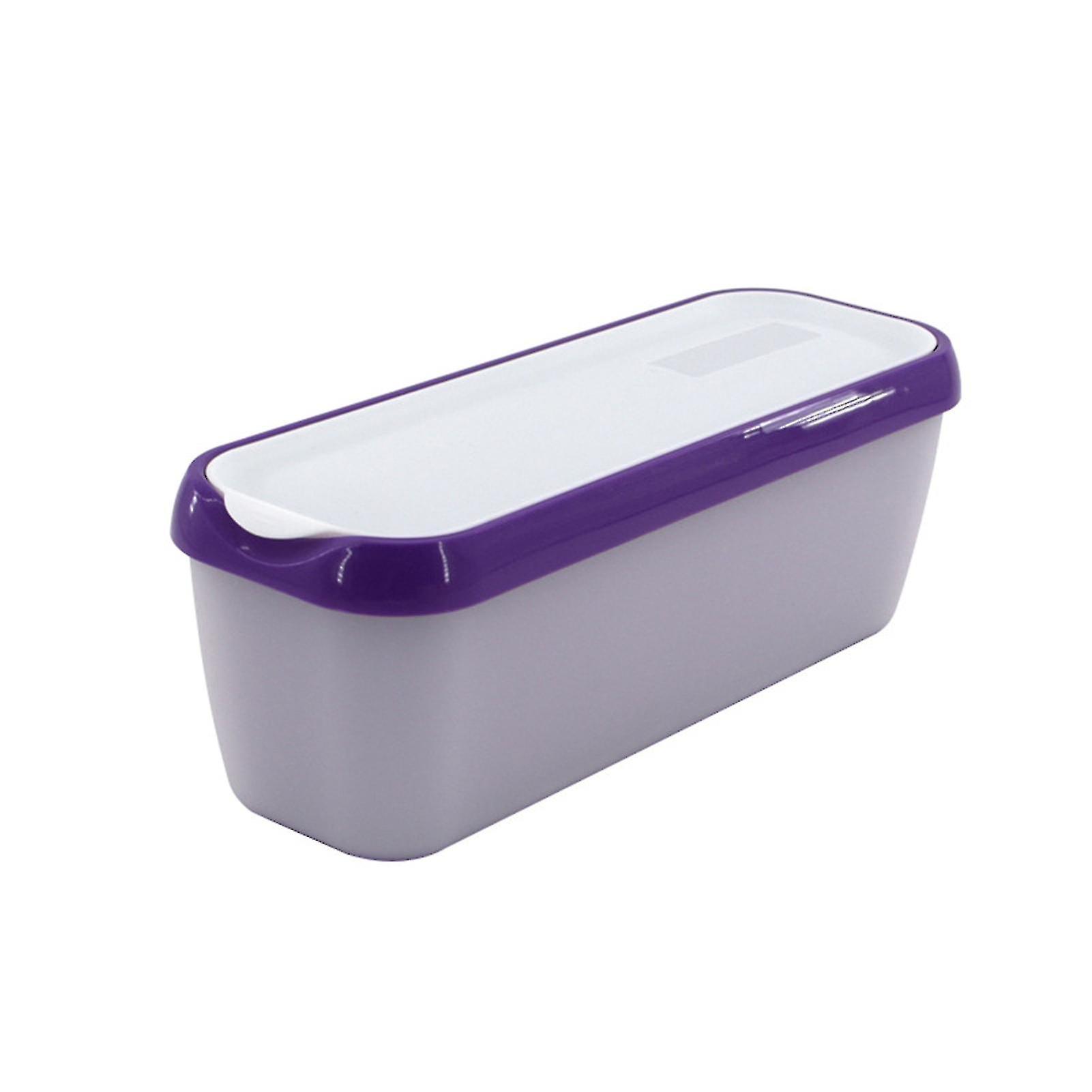 Frosted Texture Ice Cream Container Non-slip Base Compact Ice Cream ...