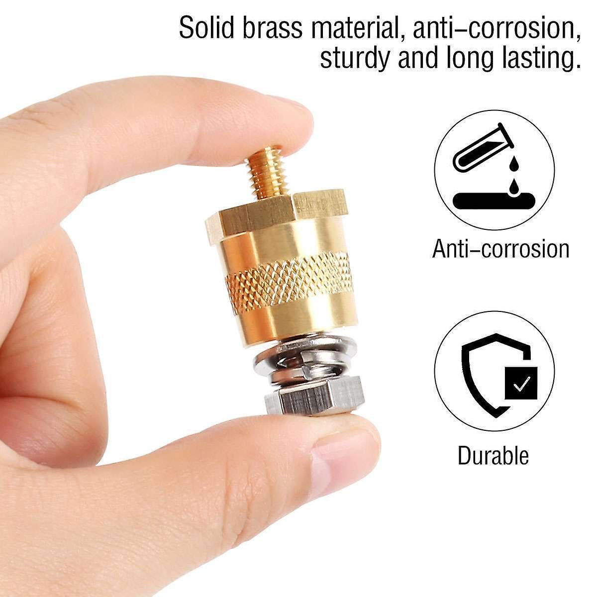 2Pcs Battery Pole Adapter Terminal Connector Fittings M6 M8 Thread Post ...