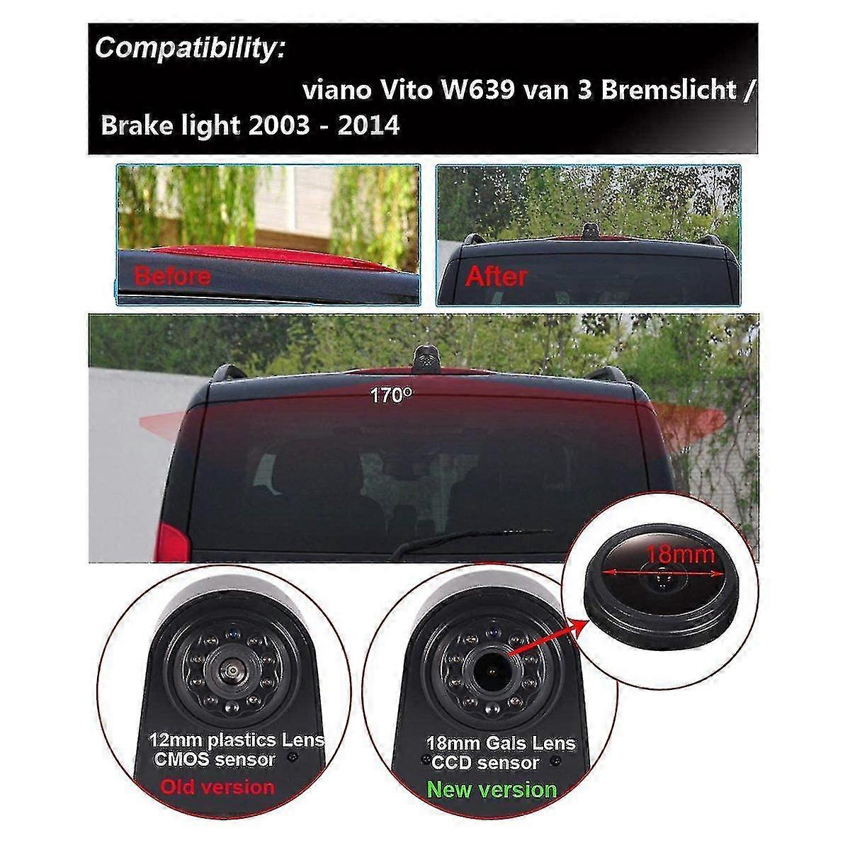 Car High Brake Light Reversing Camera Rear View Camera For Vito Viano ...