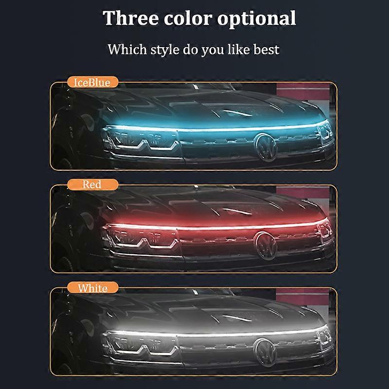 Dynamic Led Hood car lights Strip Universal Engine Hood Guide ...