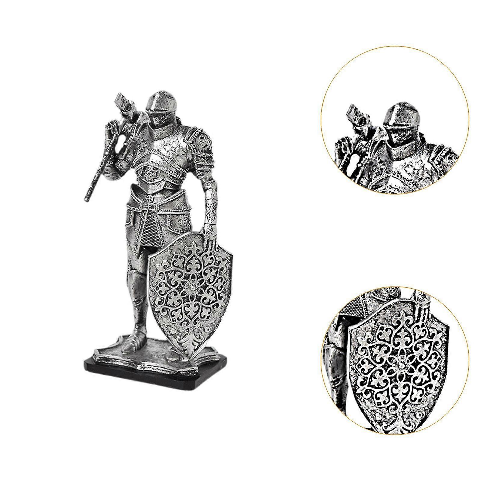 Knight Statue Gift Collectible Knight Figurine for Bookshelf Desktop ...
