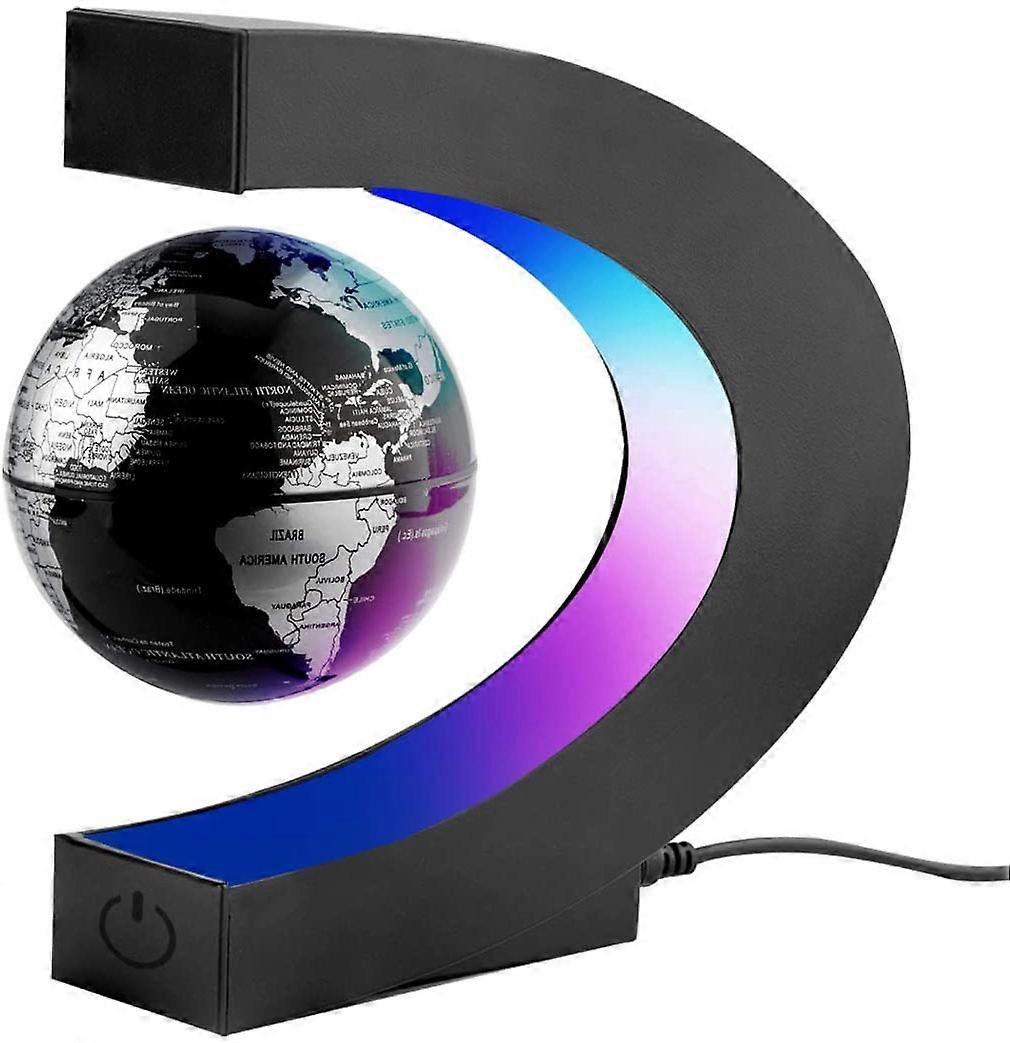 C Shape Magnetic Levitation Floating World Map Globe With Led Display ...