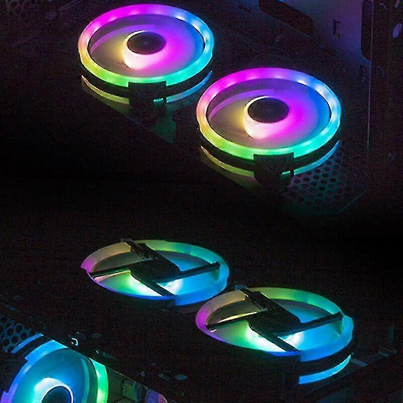 Computer Case Pc Rgb Cooling Fan Led Cooler With Remote Control Fan ...