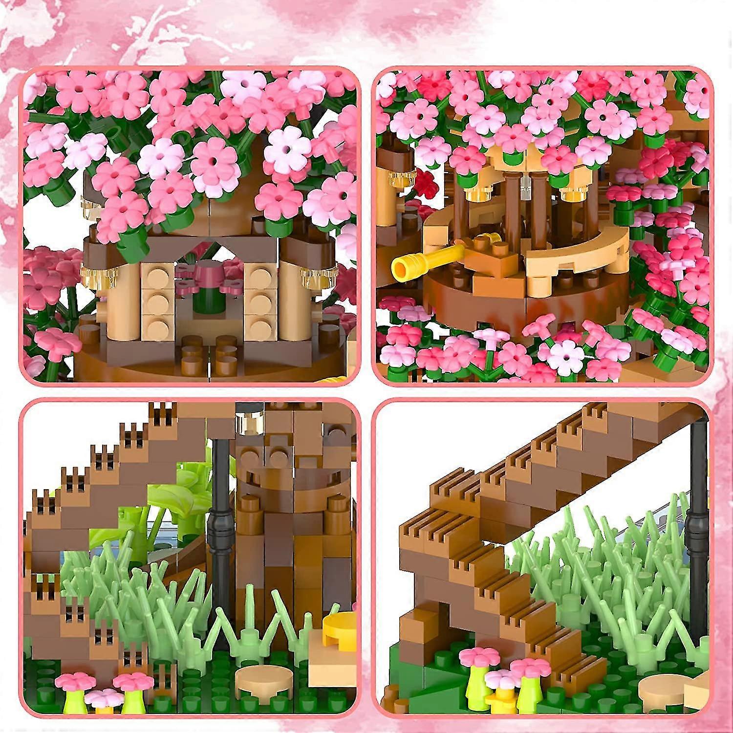 Sakura Bonsai Tree Set For Girls, Sakura Bonsai Tree Set Mini Brick ...