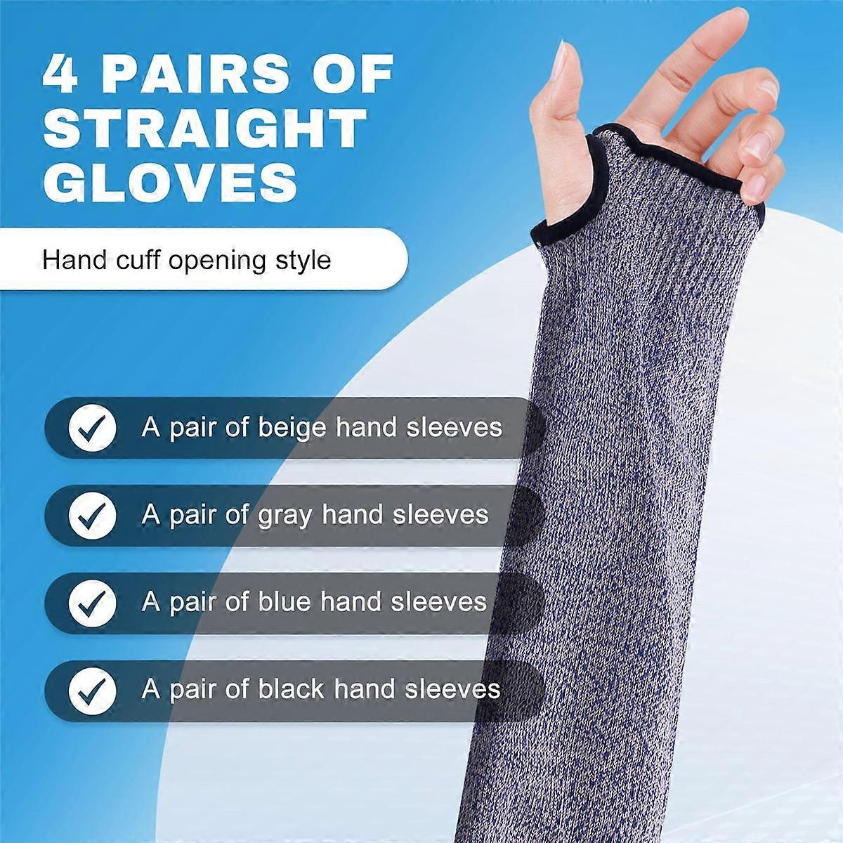 4Pair Cut and Burn Sleeves Arm Protection Sleeves Forearm Protectors ...