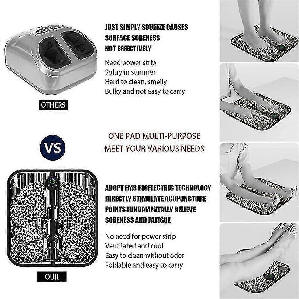 Ems Foot Massager Mat Usb Pad Leg Reshaping Blood Muscle Circulation ...