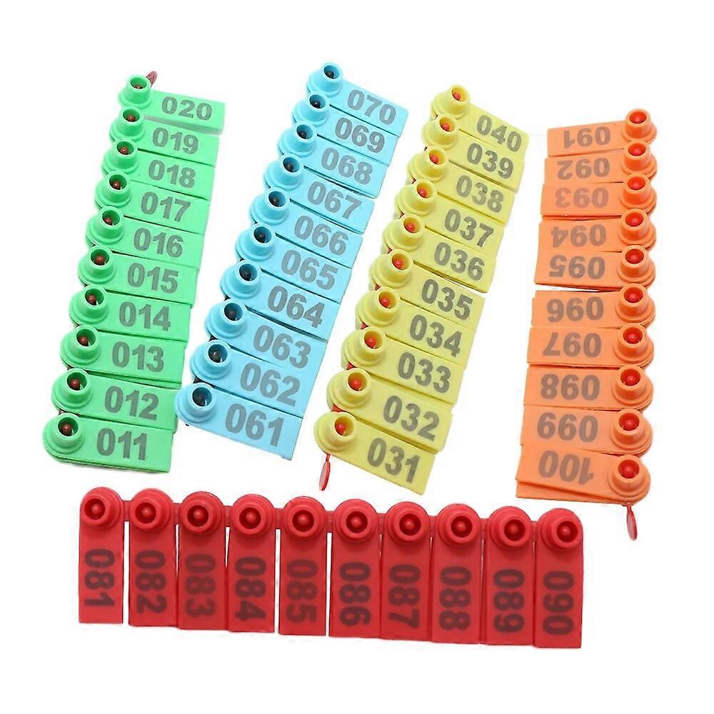 100Pcs Tag for animals Sheep ear tag Goat Tag Marker Earrings Numbering ...
