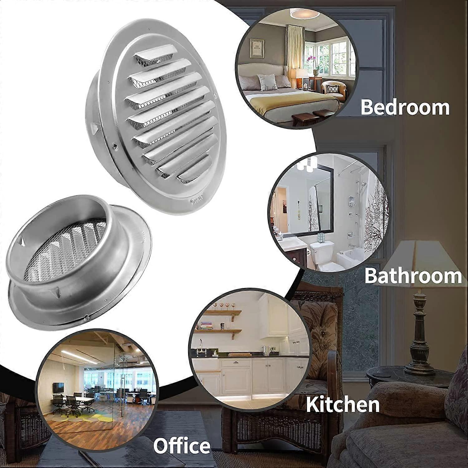 Stainless Steel Soffit Vents (3/6/8 Inch), Round Air Vents Louver ...