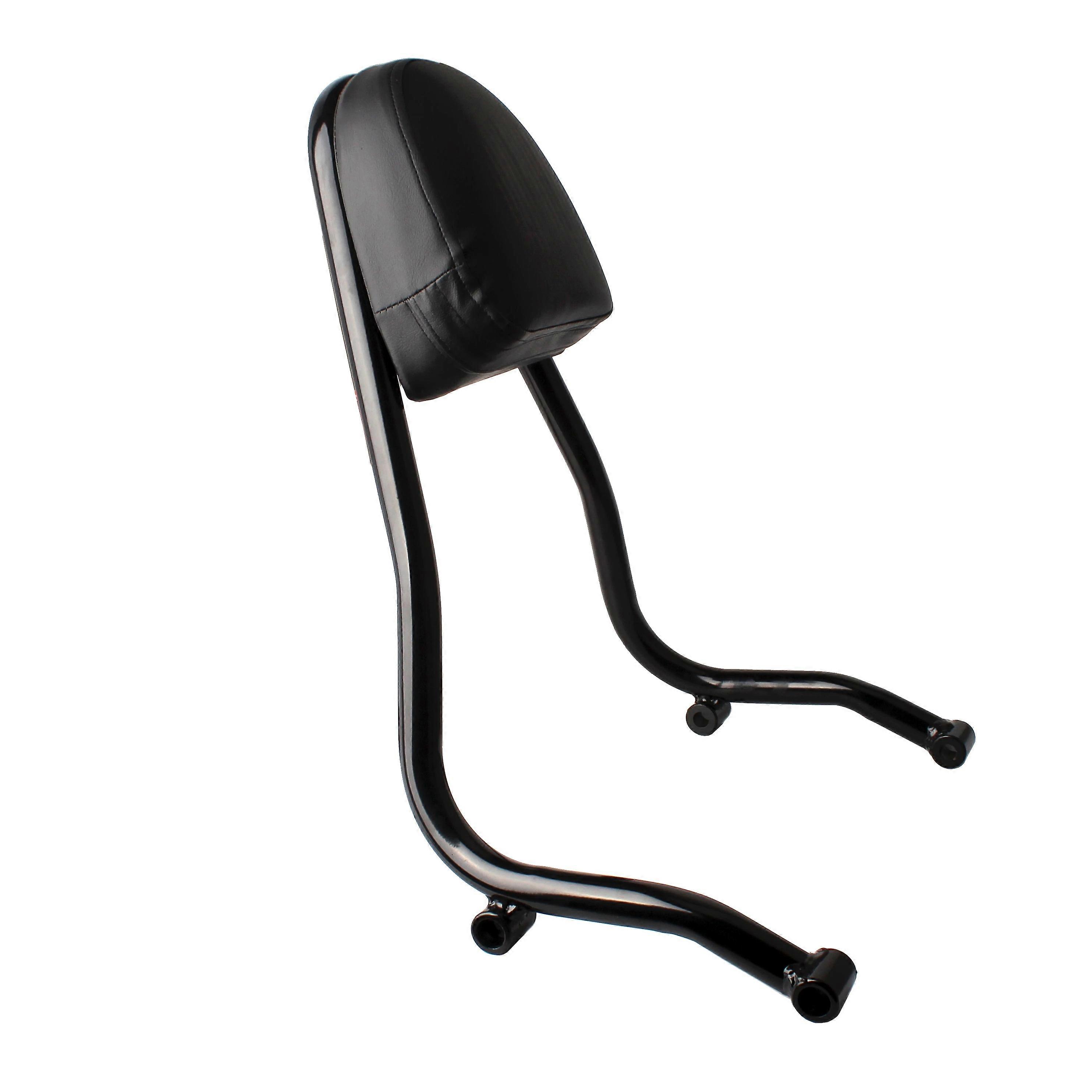 Motorcycle Gloss Black Sissy Bar Rear Passenger Backrest Mount Kit w ...