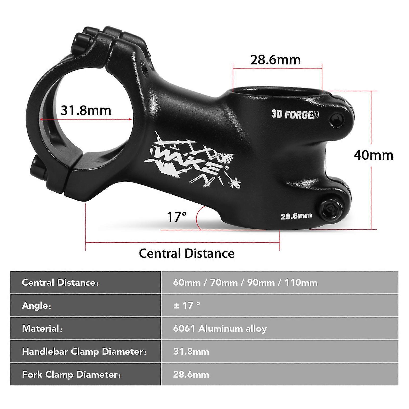 17 Degree Bicycle Stem Ultralight Bicycle Stem Mountain Road Bike Stem ...