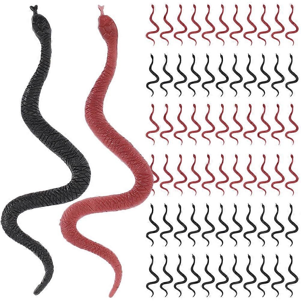 60Pcs Simulation Snakes Realistic Snake Scary Trick Toy Halloween Party ...