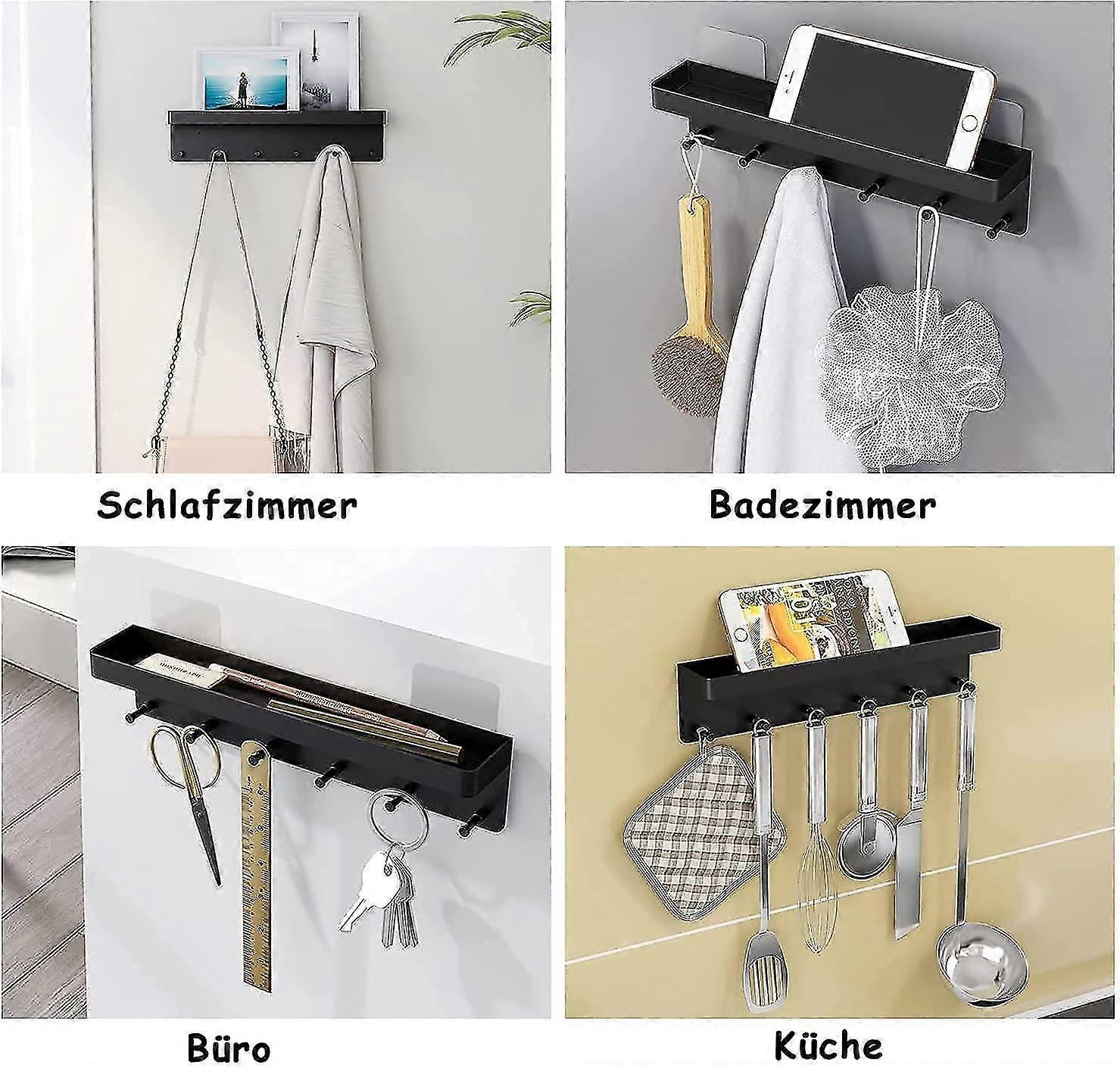 Key Holder With Shelf Self Adhesive Key Holder No Drilling Modern Key ...