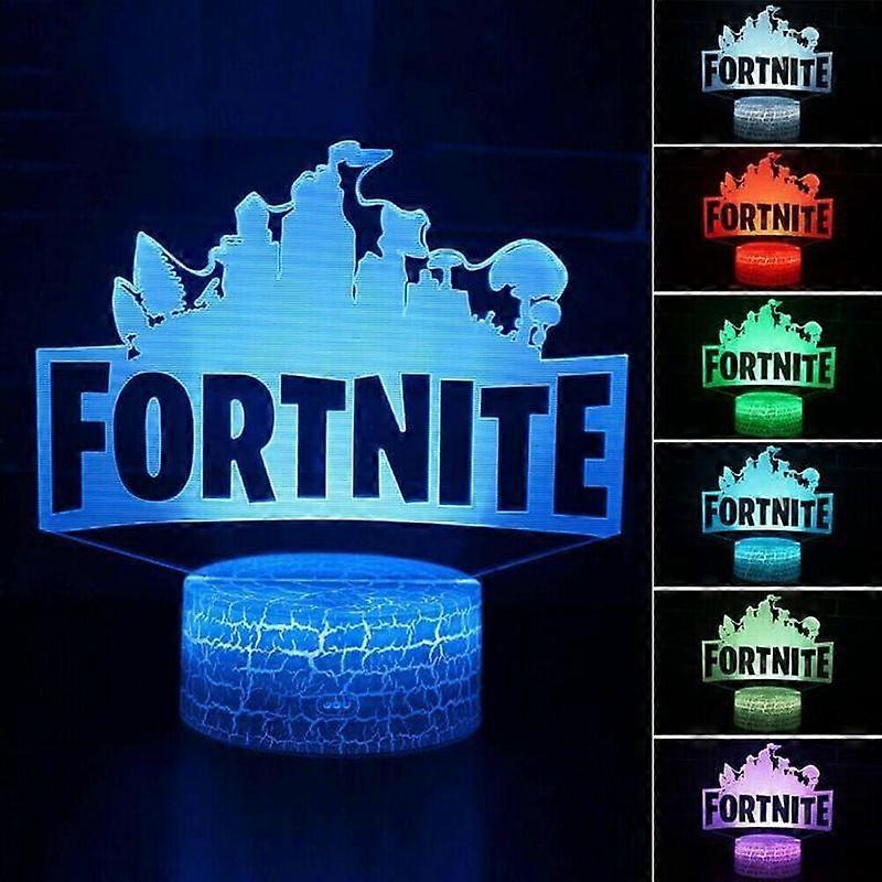 3D Illusion Lamp Fortnite Game Logo Lamp LED Night Light USB 7 Colors ...