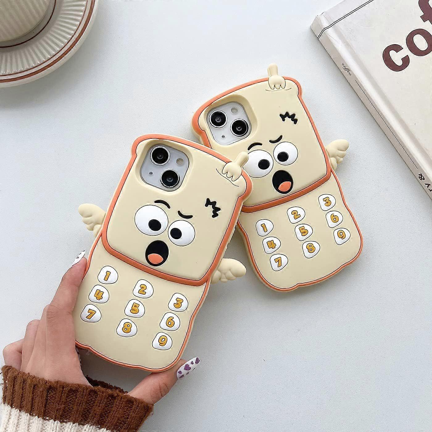 Phone Cases Apply to iPhone 13PRO,Cute Cartoon Toast Retro Phone Phone ...