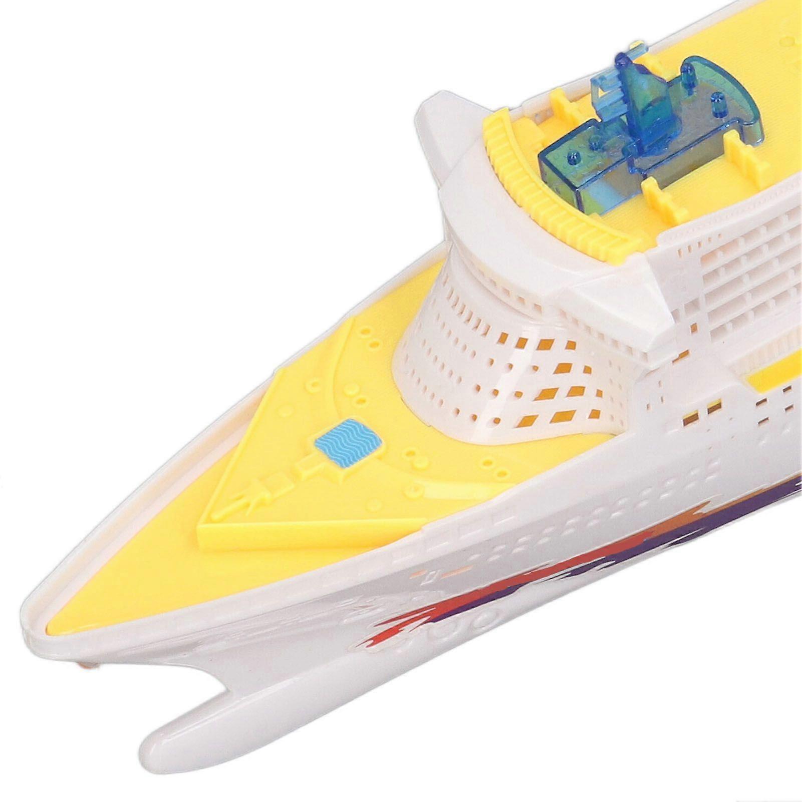Kids Cruise Ship Model Sound Effects LED Light Universal Rotation Ocean ...