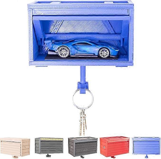 Retro Car Garage Key Holder with Auto Opening Door, Creative Adhesive ...