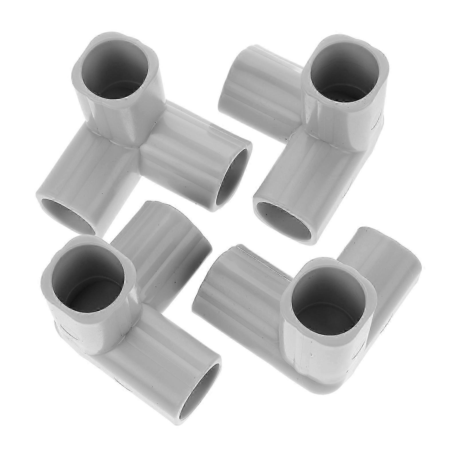 4pcs Tee Pvc Fittings - Pvc Pipe Fitting T-shaped Pipe Connectors 3 Way ...